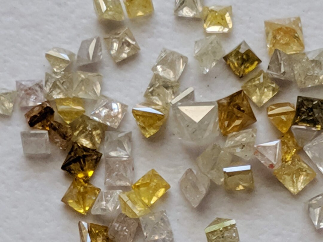Multi Colored Diamond, 1-2mm NATURAL Diamond, Brown, Yellow, White ...