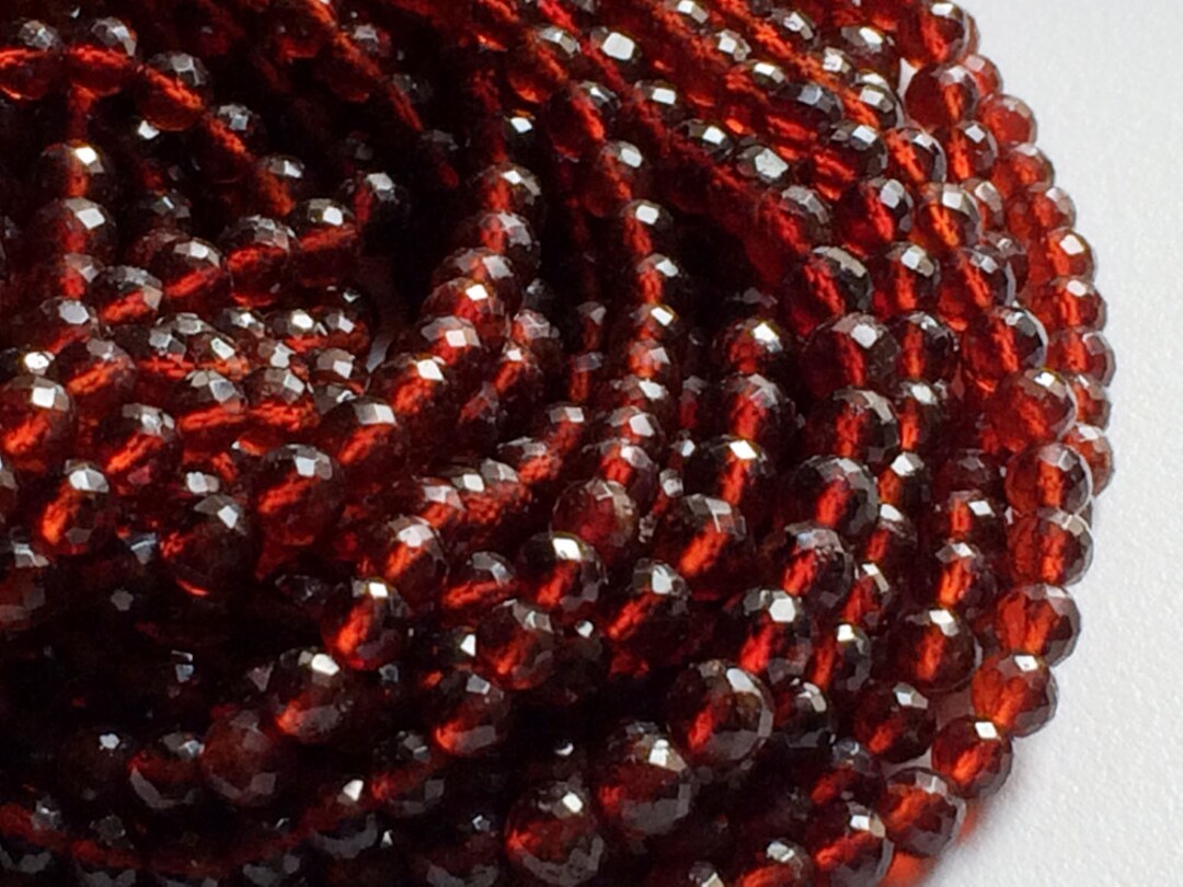 5.5-6mm Garnet Faceted Balls, Garnet Faceted Round Beads, Garnet ...