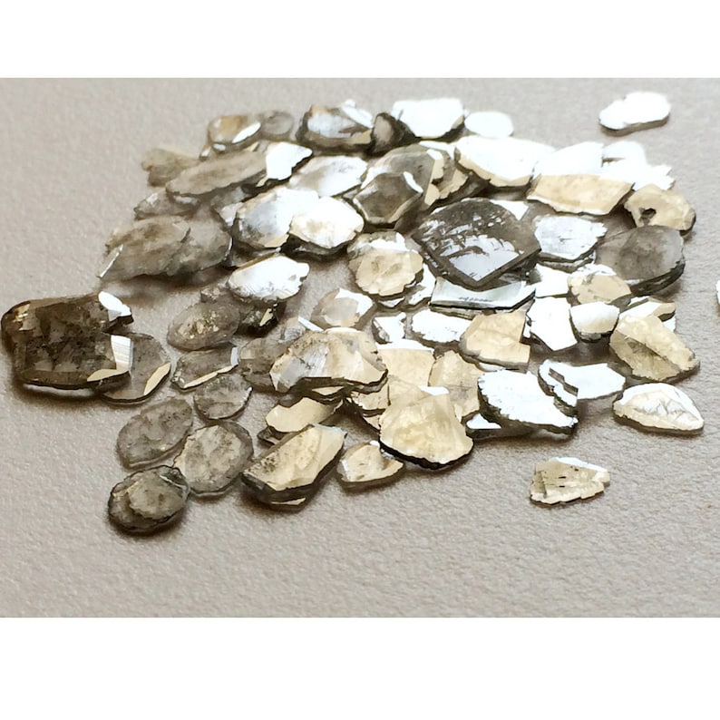 3mm-5mm Grey Diamond Slices Faceted Diamond Slices Raw - Etsy