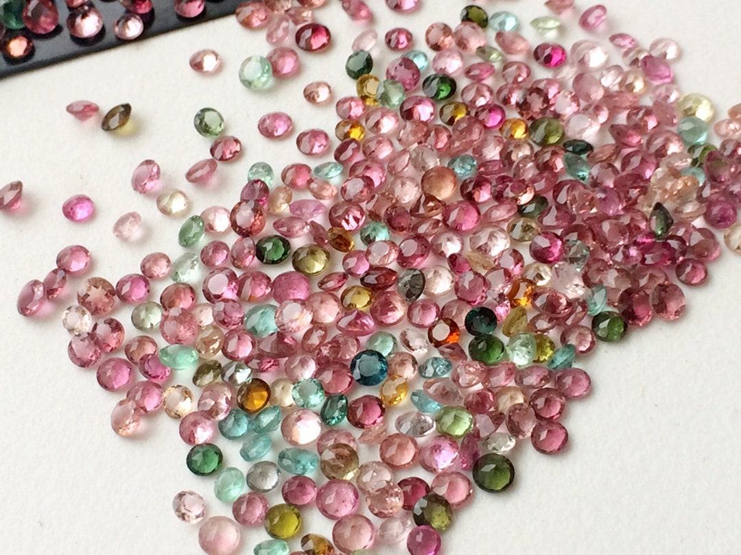 2.5-3mm Multi Tourmaline Round Cut Stones, Natural Multi Tourmaline ...