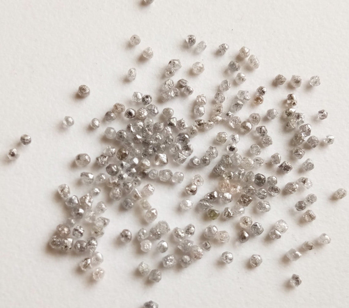 1.5mm Grey Rough Diamond Natural Grey Raw Diamond Uncut Grey - Etsy
