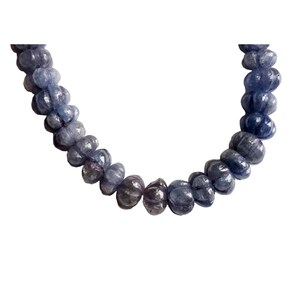 4.5-5.5mm Blue Sapphire Melon Beads, Sapphire Carved Melon Beads ...