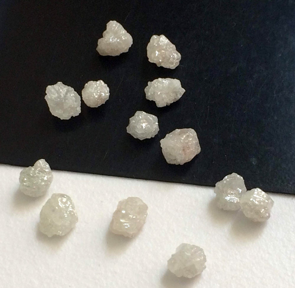 4-5.5mm White Grey Rough Diamond White Grey Raw Diamond | Etsy