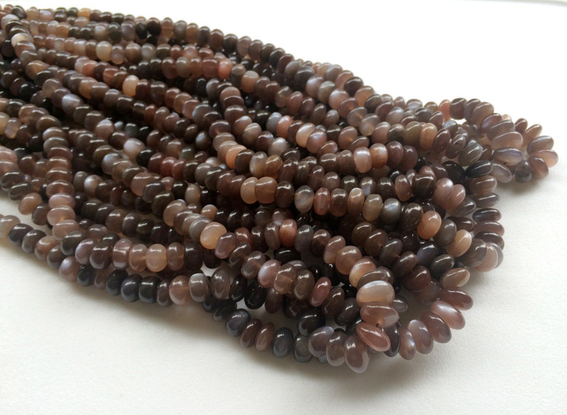 7-8mm Chocolate Moonstone Smooth Beads Chocolate Moonstone | Etsy