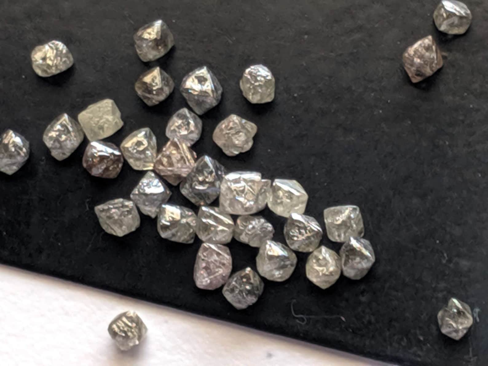 3-4mm Grey Diamond Crystal Raw Grey Diamond Crystal Loose | Etsy