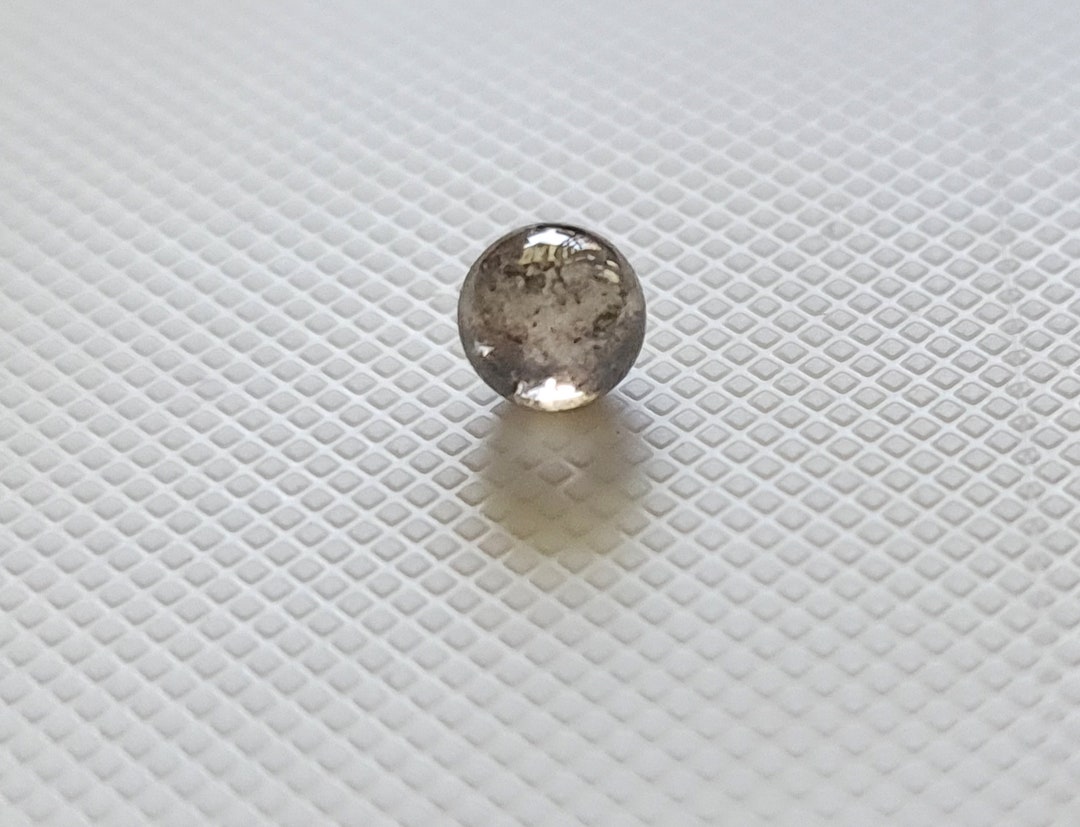 Rare Grey Diamond Ball Plain, Natural Gray Smooth Polished Round ...