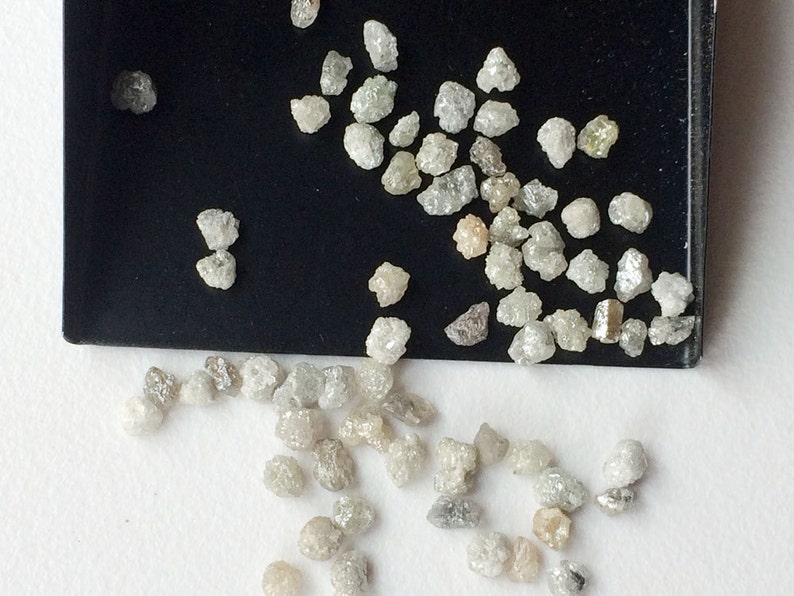 2-5mm Sparkling Grey Rough Diamond Grey Raw Diamond Uncut - Etsy