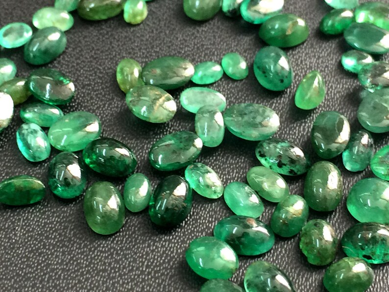 3x4mm 4x6mm Emerald Plain Oval Stones Natural Loose Emerald - Etsy