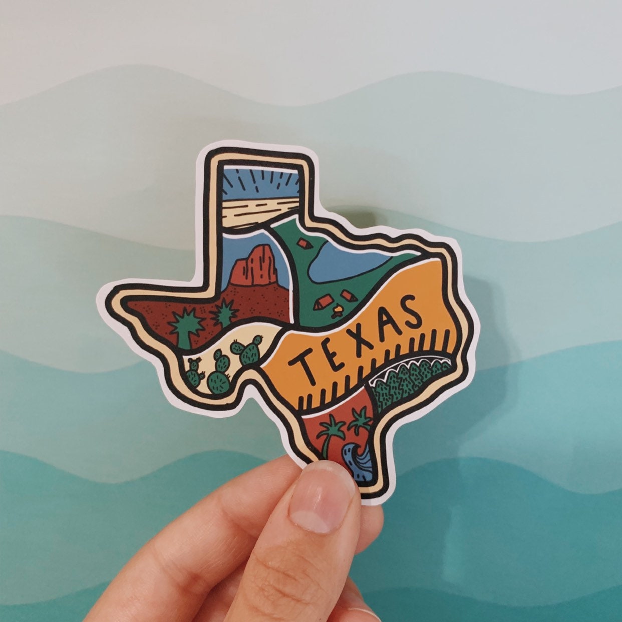 Sticker Dallas Texas Whimsy City Collection State and | Etsy