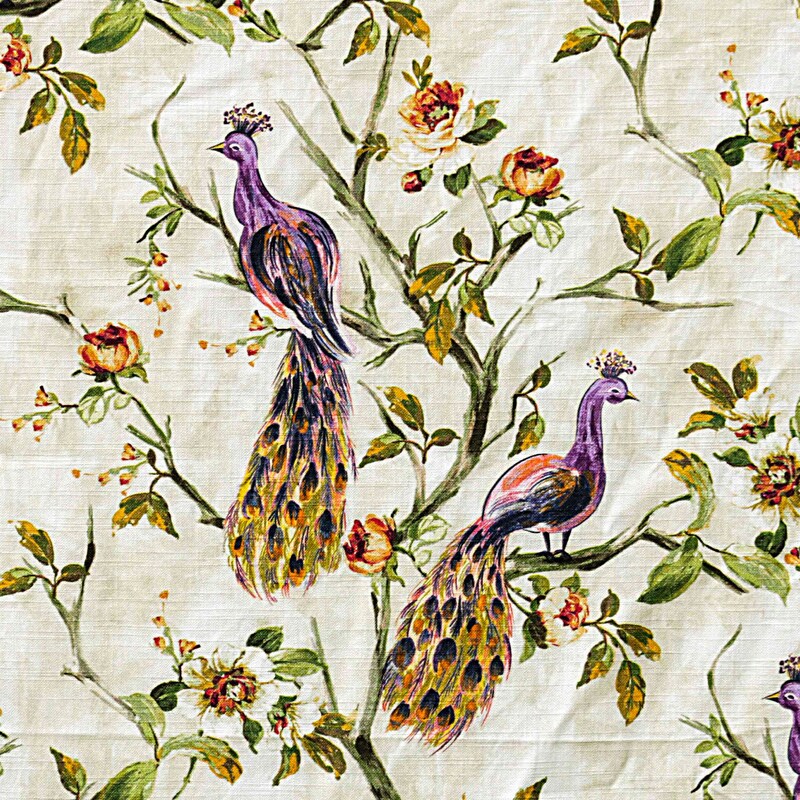 Peacock Print Fabric - Etsy