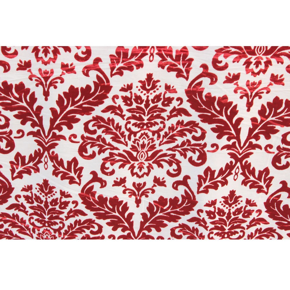 Red And White Damask Pattern