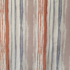 Rusty Stripes Curtain Fabric by the Yard Upholstery Fabric - Etsy