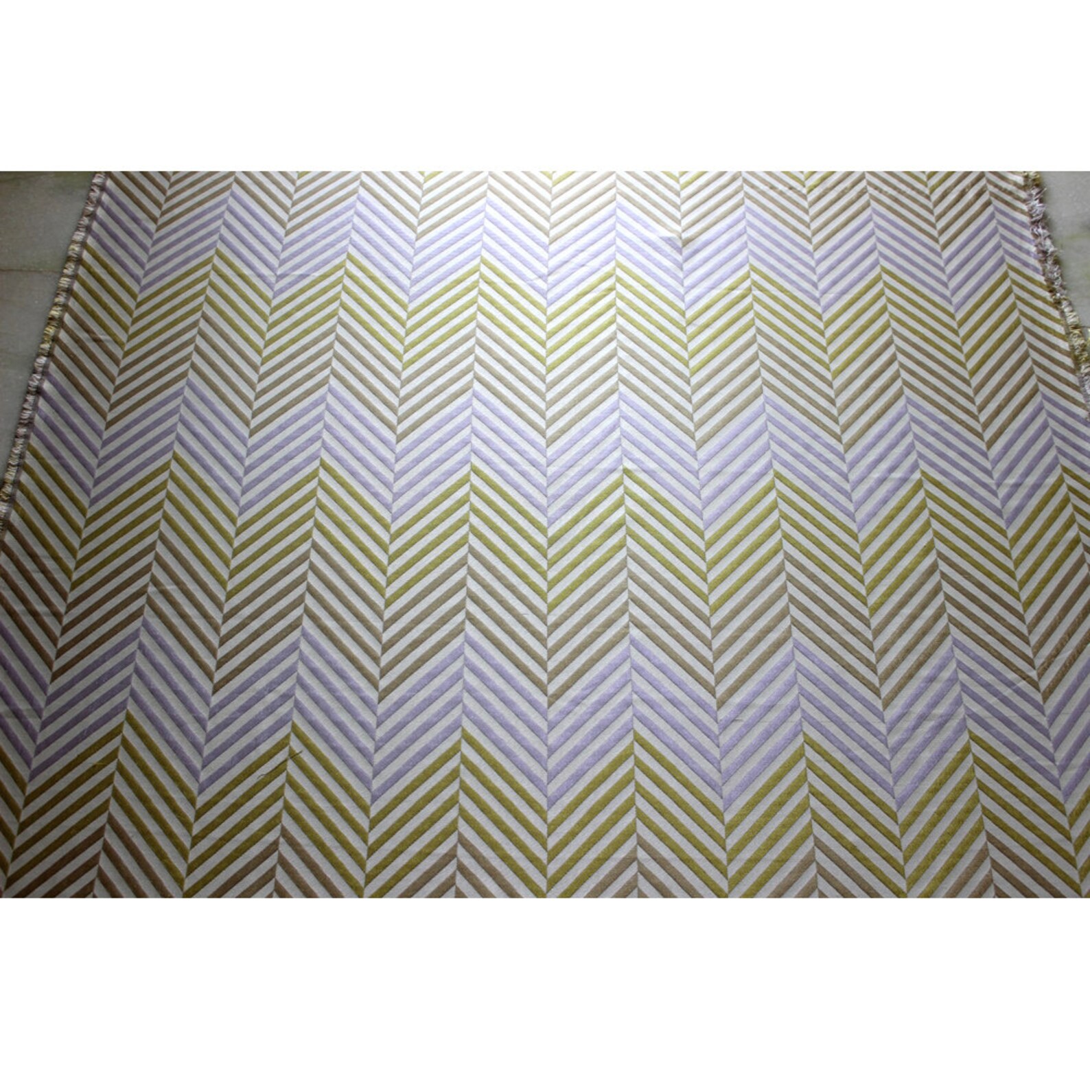 Multicolored Chevron Stripes Curtain Fabric Upholstery Fabric | Etsy