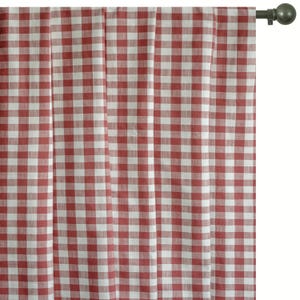 Red Gingham Checks Cotton Fabric by the Yard / Metre, Woven Upholstery ...