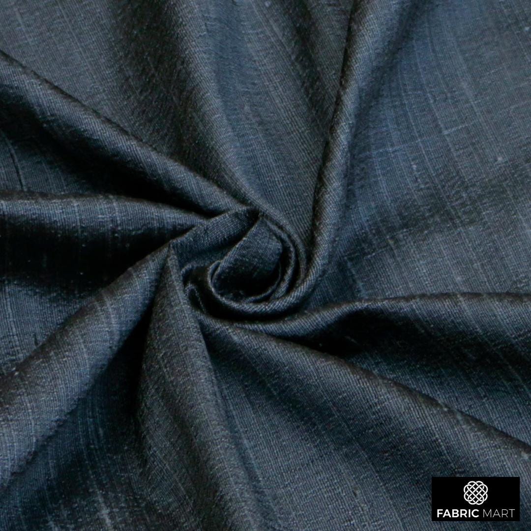 Midnight Blue Silk Fabric by the Yard / Metre, 41 Inch Midnight Blue ...