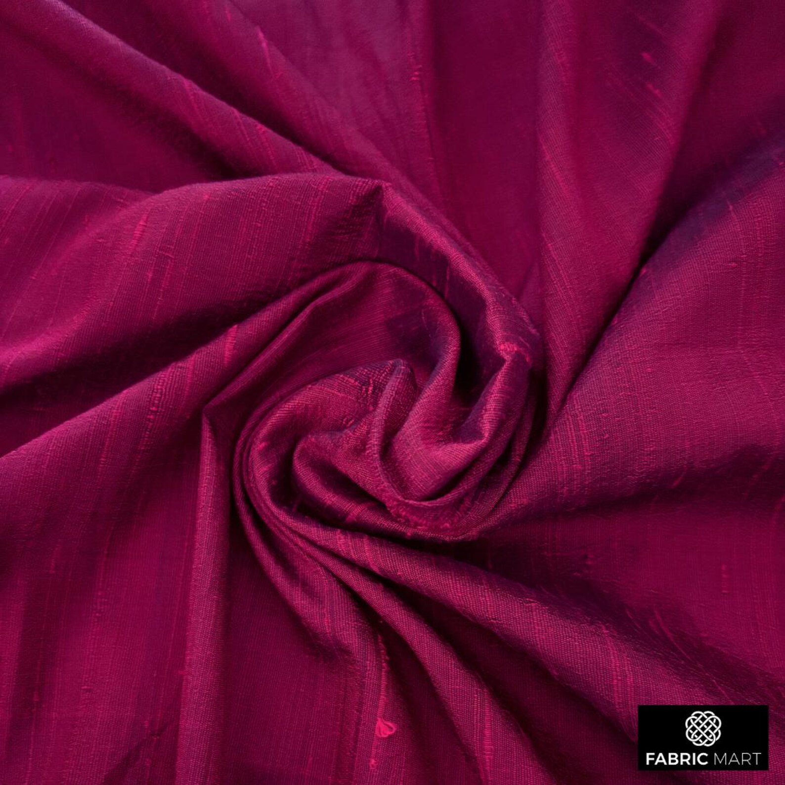 Magenta Silk Fabric by the Yard / Metre, 41 Inch Magenta Dupioni Silk ...