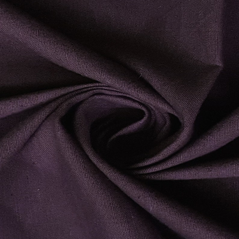 Purple Cotton Linen Fabric by the Yard / Metre, Decorative Linen Fabric ...