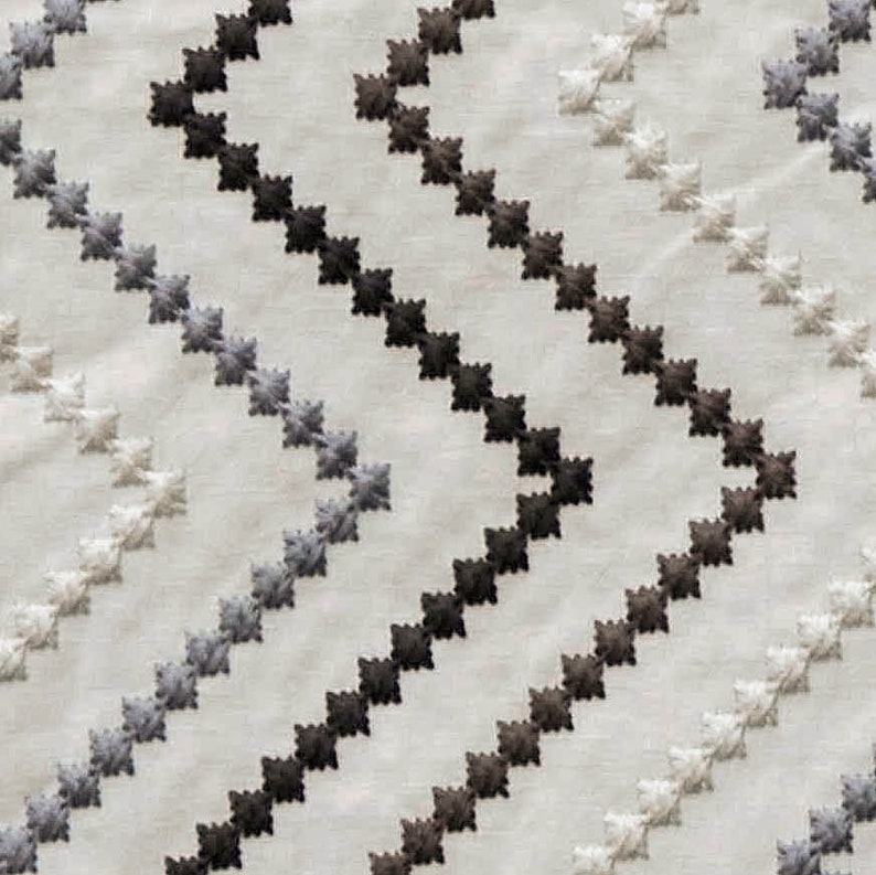 Embroidered Diamonds Fabric By The Yard Cotton Embroidered | Etsy