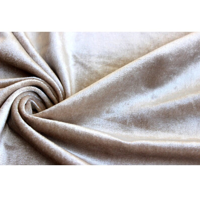 Pearl Beige Cotton Velvet Upholstery Weight Fabric Commercial | Etsy