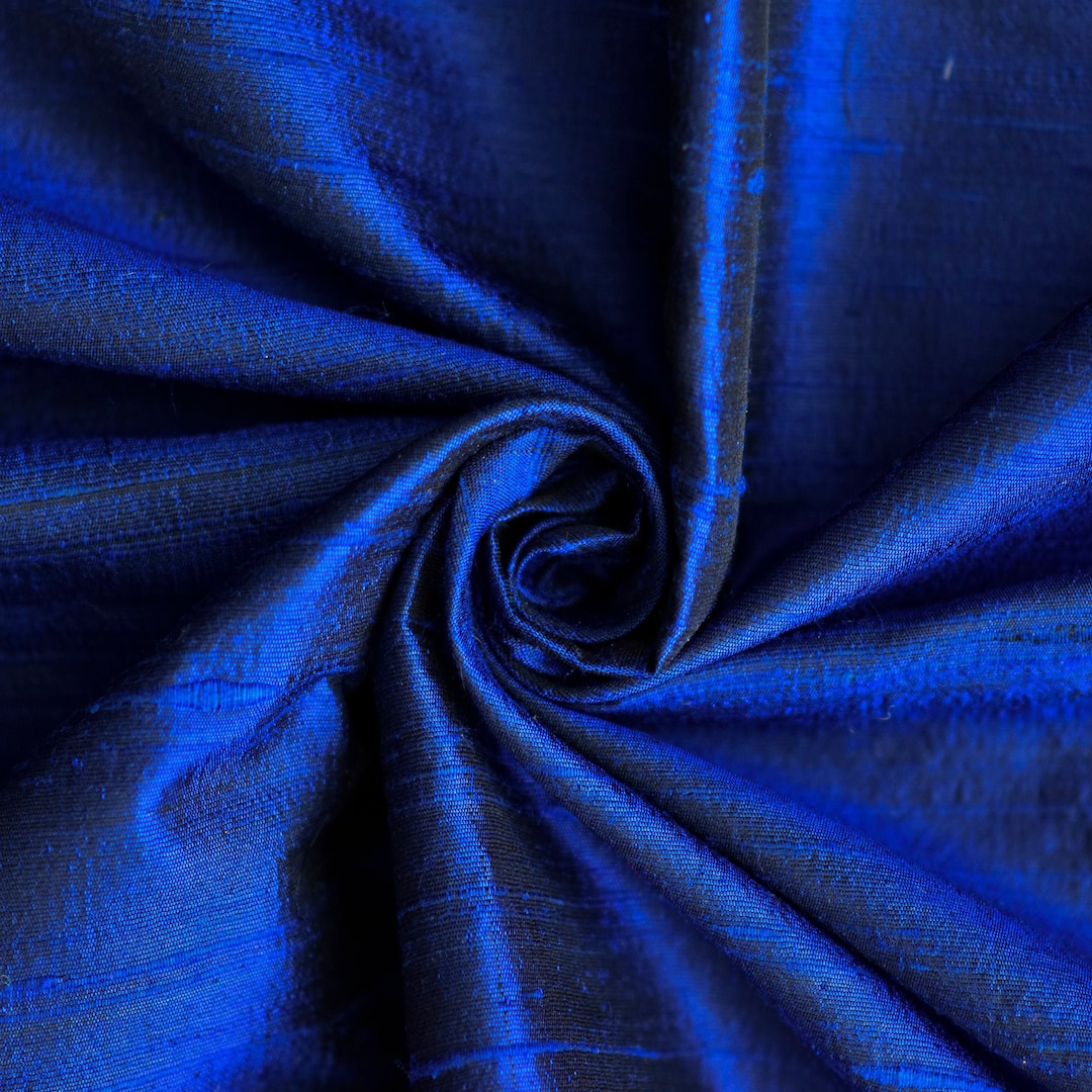 Royal Blue Silk Fabric by the Yard / Metre, 41 Inch Royal Blue Dupioni ...