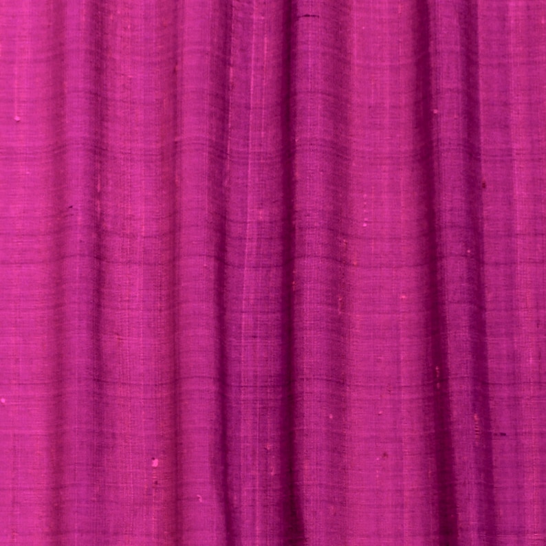 Dark Fuchsia Pink 100% Pure Silk Dupioni Curtain Panels rod - Etsy
