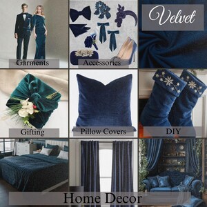 High Quality Plush Velvet Fabric by the Yard / Metre, 54" Velvet Fabric ...