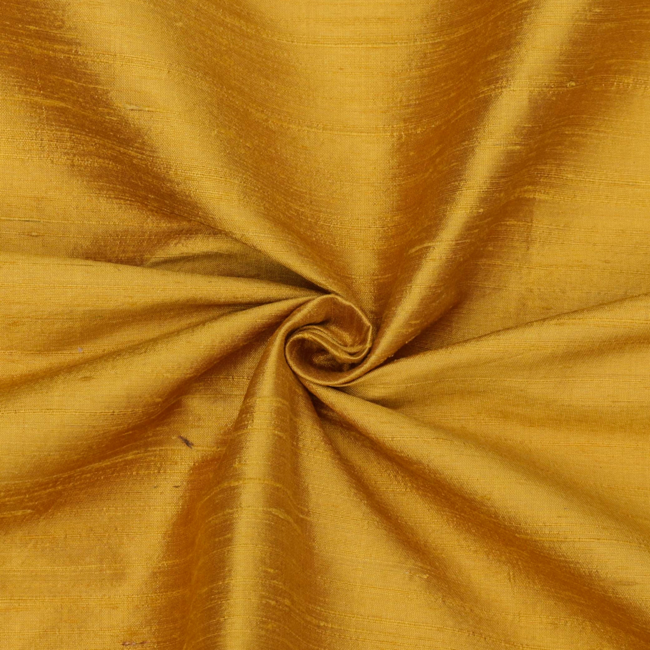 Golden Yellow 100 Pure Silk Fabric By The Yard Pure Silk Etsy India