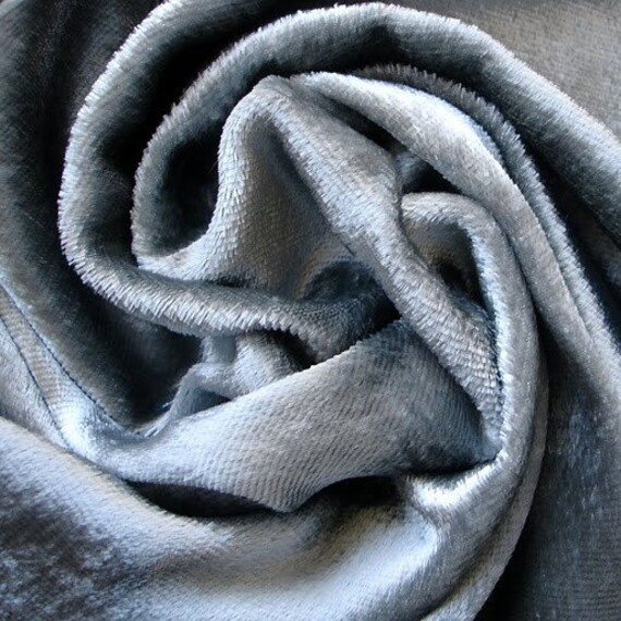 Light Silver Velvet Fabric by the Yard Rayon Velvet Fabric | Etsy