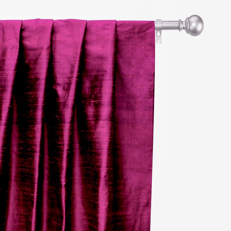 Dark Fuchsia Pink 100% Pure Silk Fabric by the Yard Pure Silk | Etsy