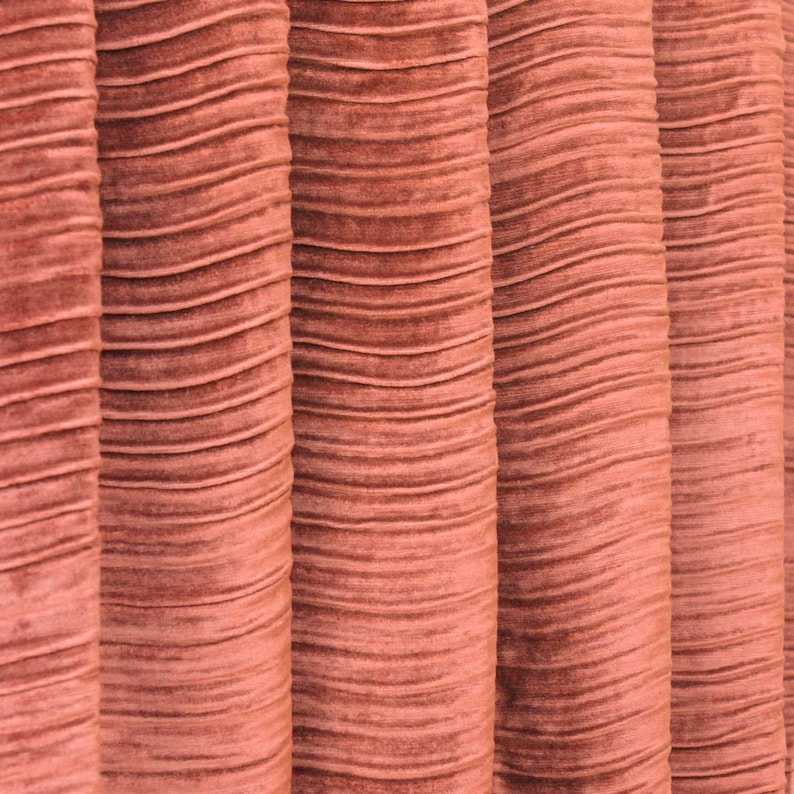Rust Velvet With Pleats Fabric Curtain Panel Velvet Curtain - Etsy