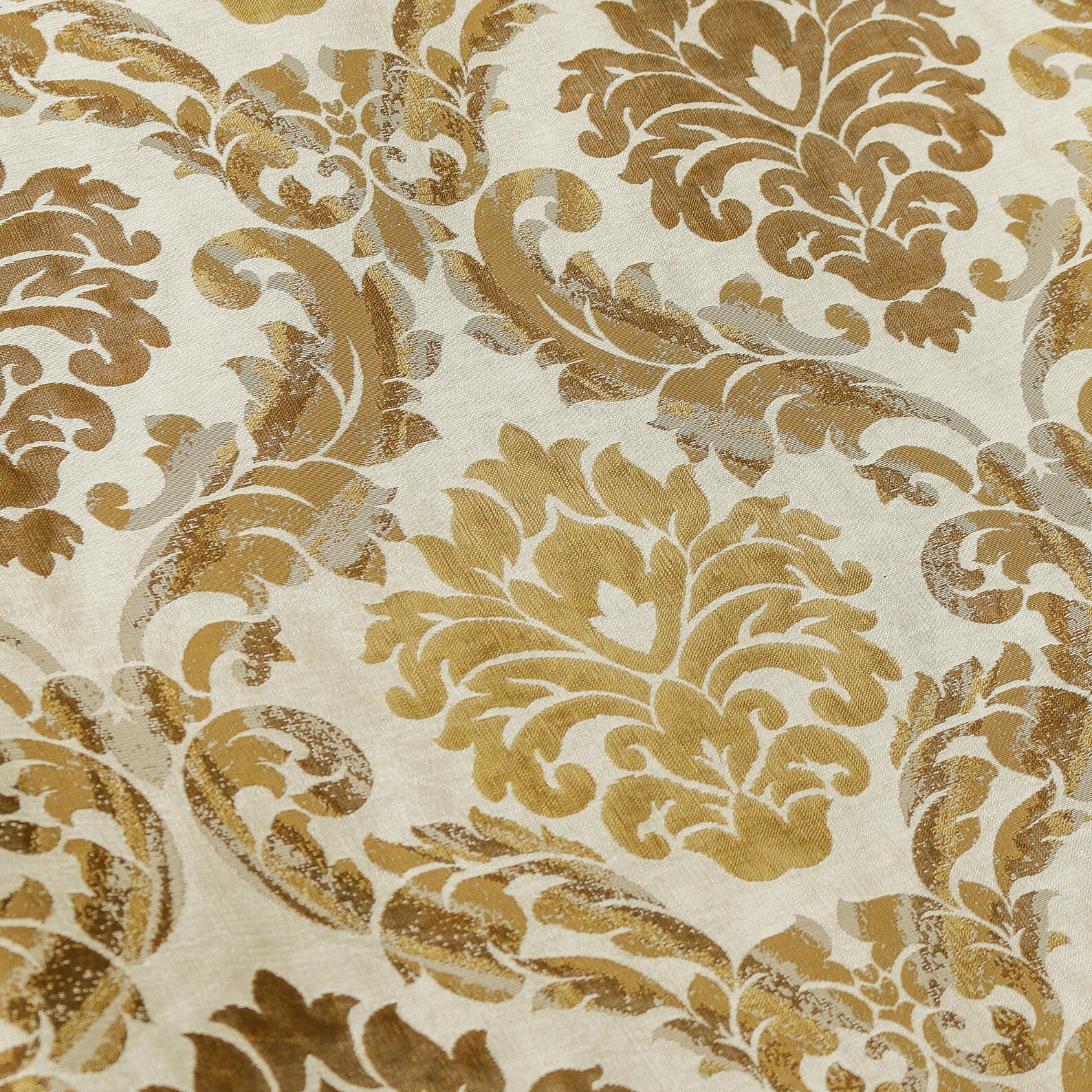 Gold & Beige Damask Upholstery Fabric by the Yard Jacquard | Etsy