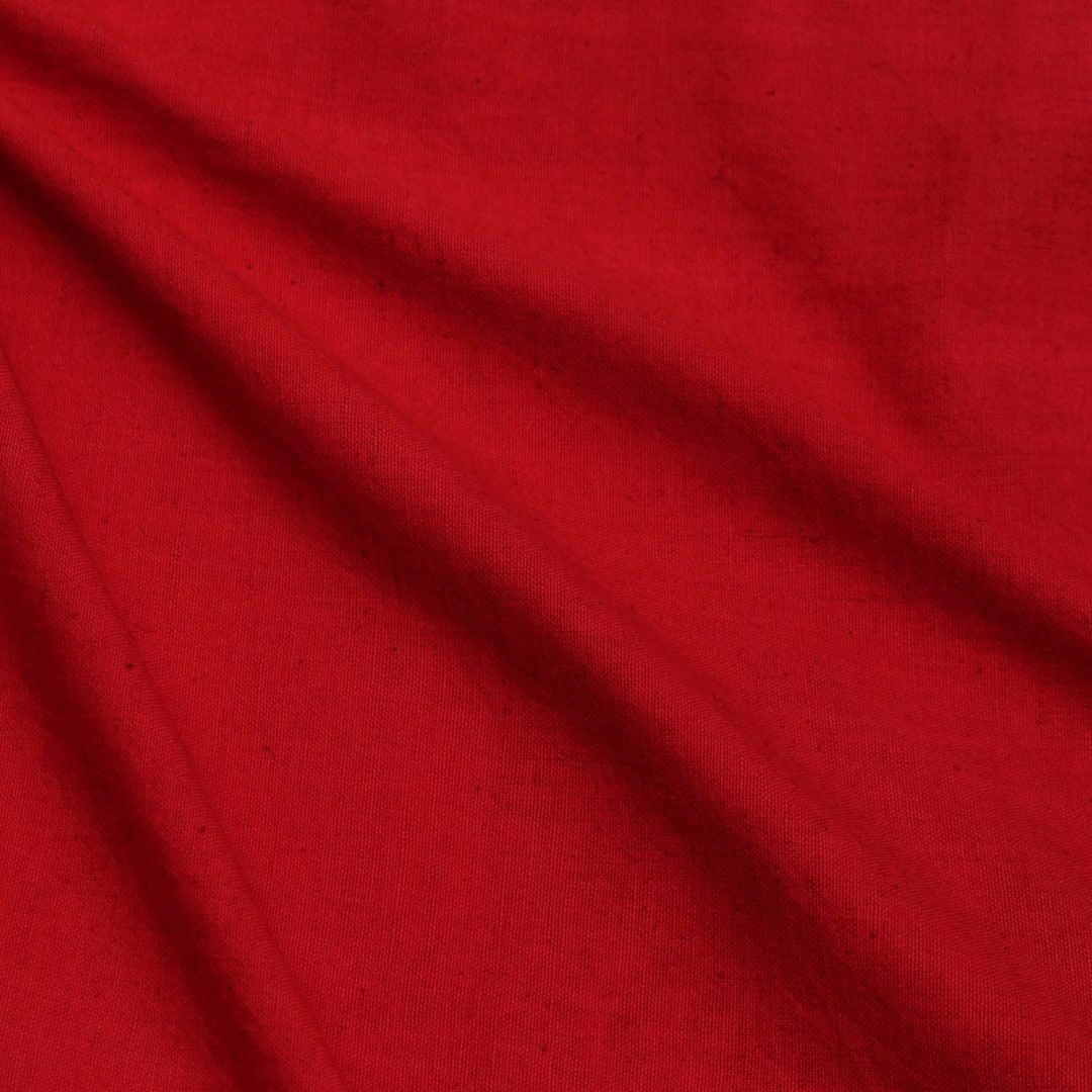 Red Cotton Linen Fabric by the Yard Decorative Linen Fabric - Etsy