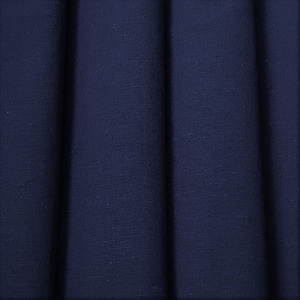 Navy Blue Cotton Linen Fabric by the Yard / Metre, Decorative Linen ...