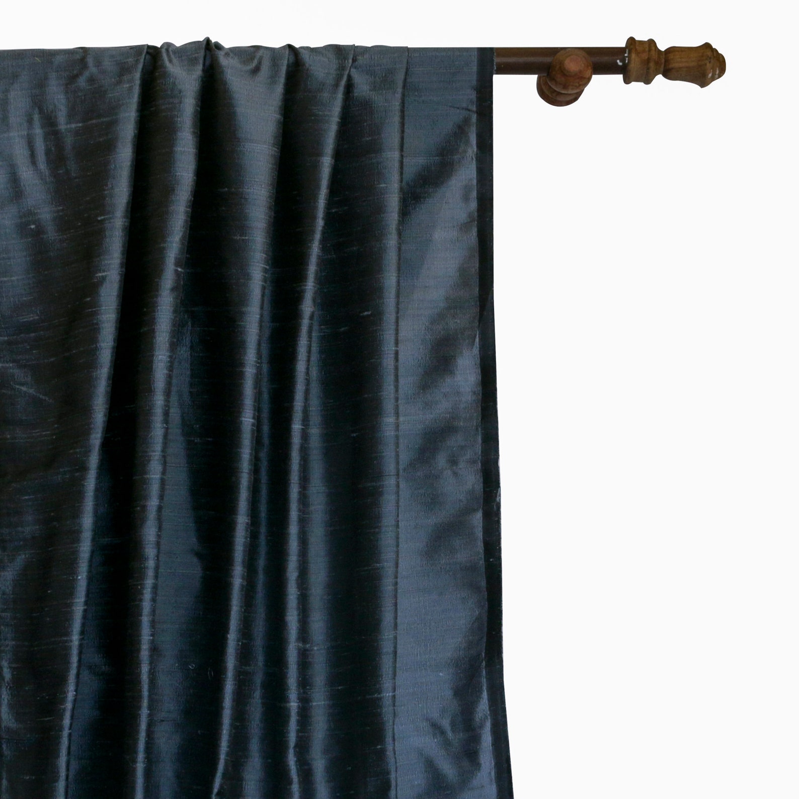 Midnight Blue Silk Fabric by the Yard Silk Fabric Silk - Etsy