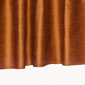 Dark Rust Art Silk Fabric by the Yard, Faux Silk Curtain Fabric, Dress ...