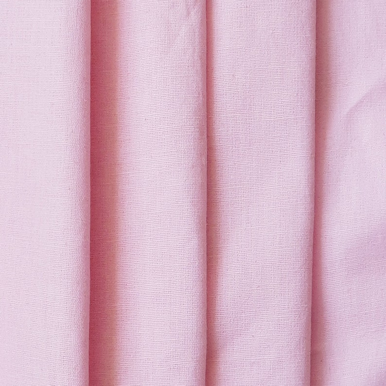 Soft Pink Cotton Linen Fabric by the Yard Decorative Linen - Etsy