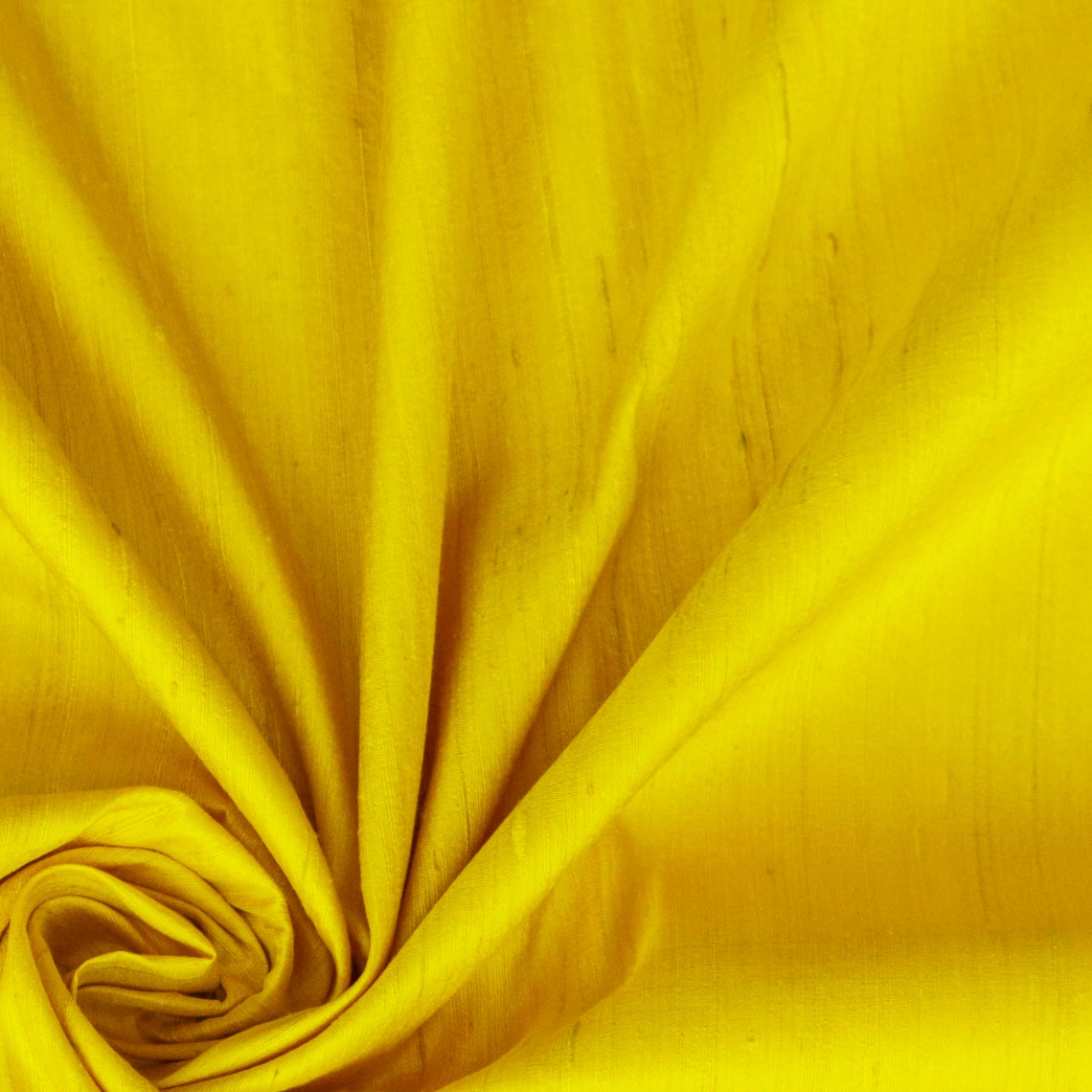 Bright Yellow Silk Fabric By The Yard Silk Fabric Silk | Etsy