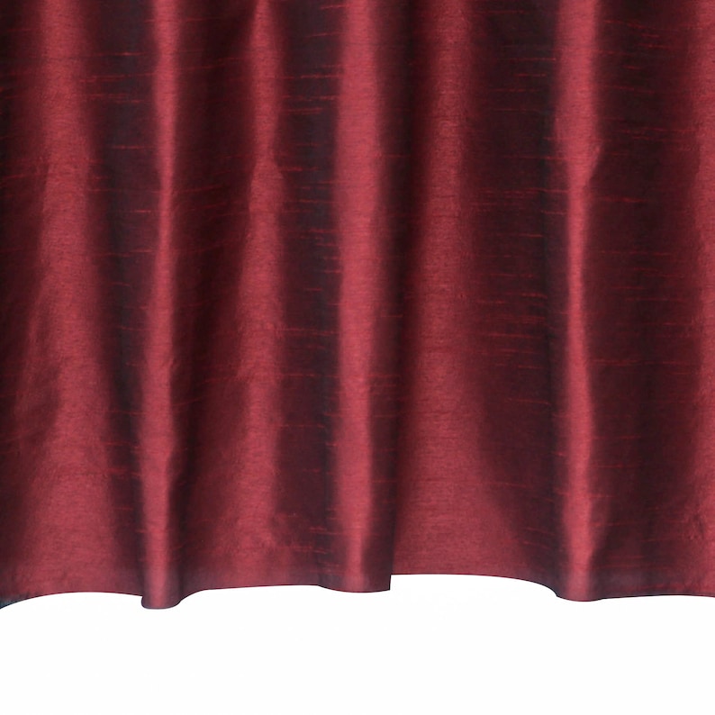 Deep Red Art Silk Curtain Panels Faux Silk Curtains rod - Etsy India