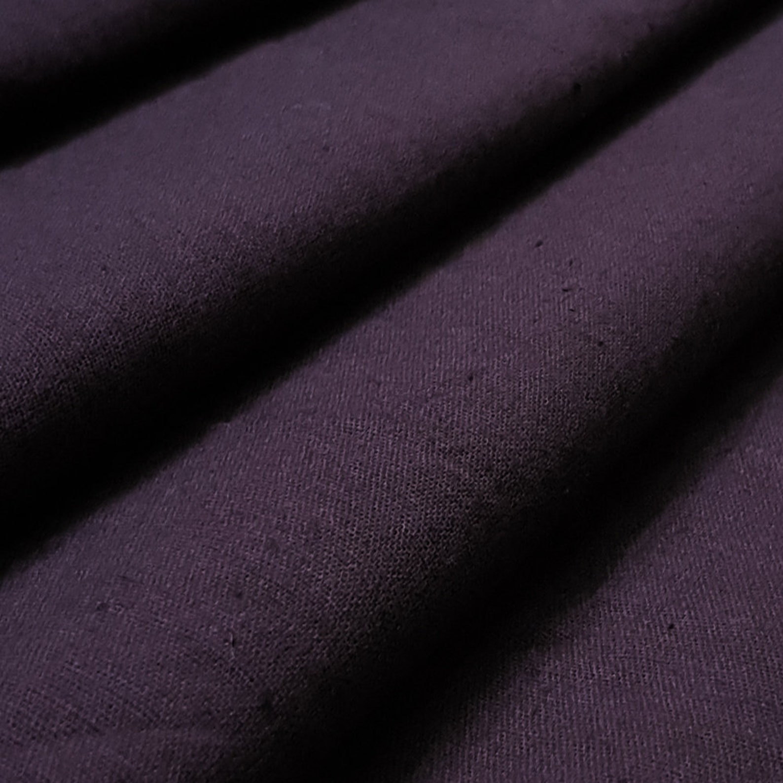 Purple Cotton Linen Fabric by the Yard / Metre, Decorative Linen Fabric ...