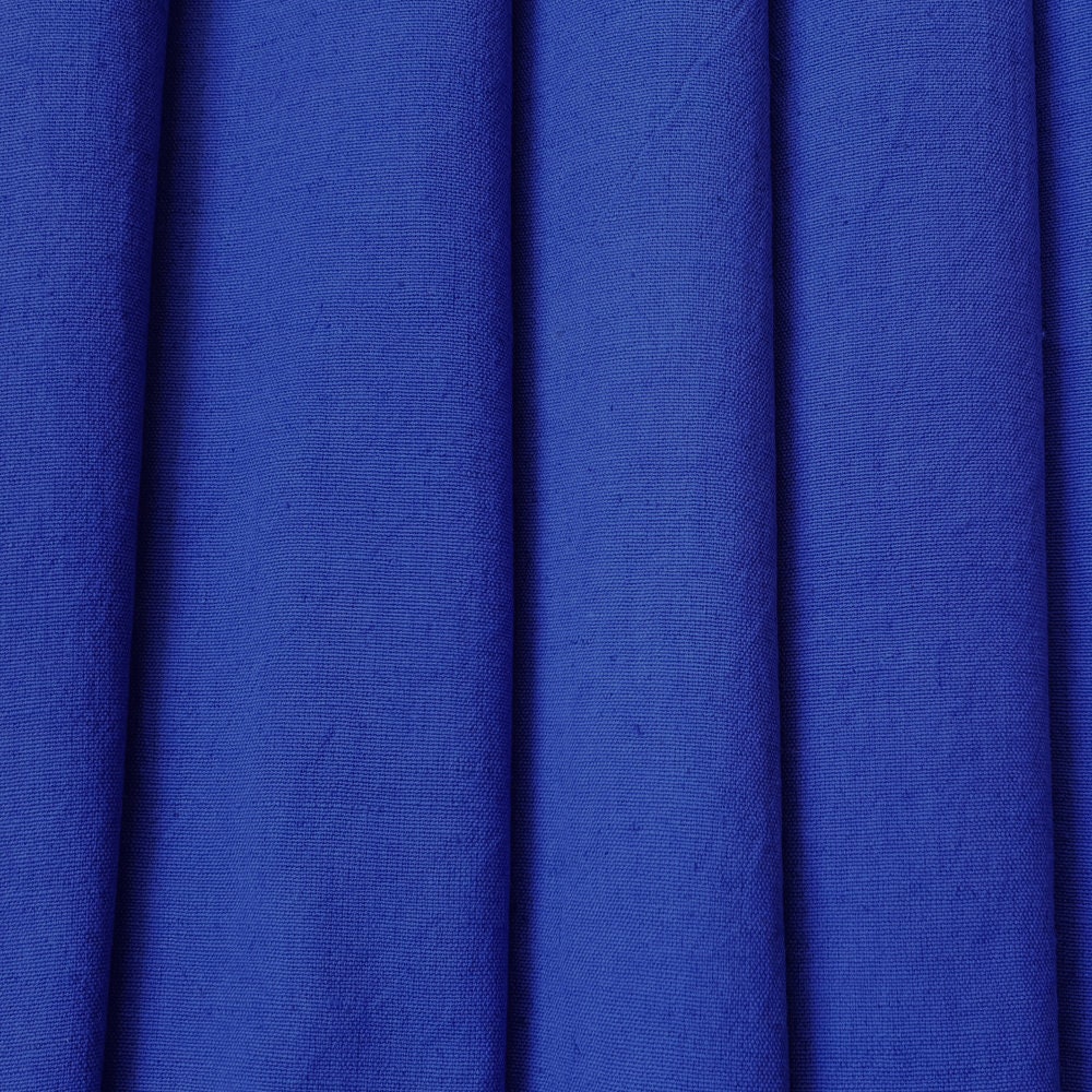 Royal Blue Cotton Linen Fabric By The Yard Decorative Linen | Etsy