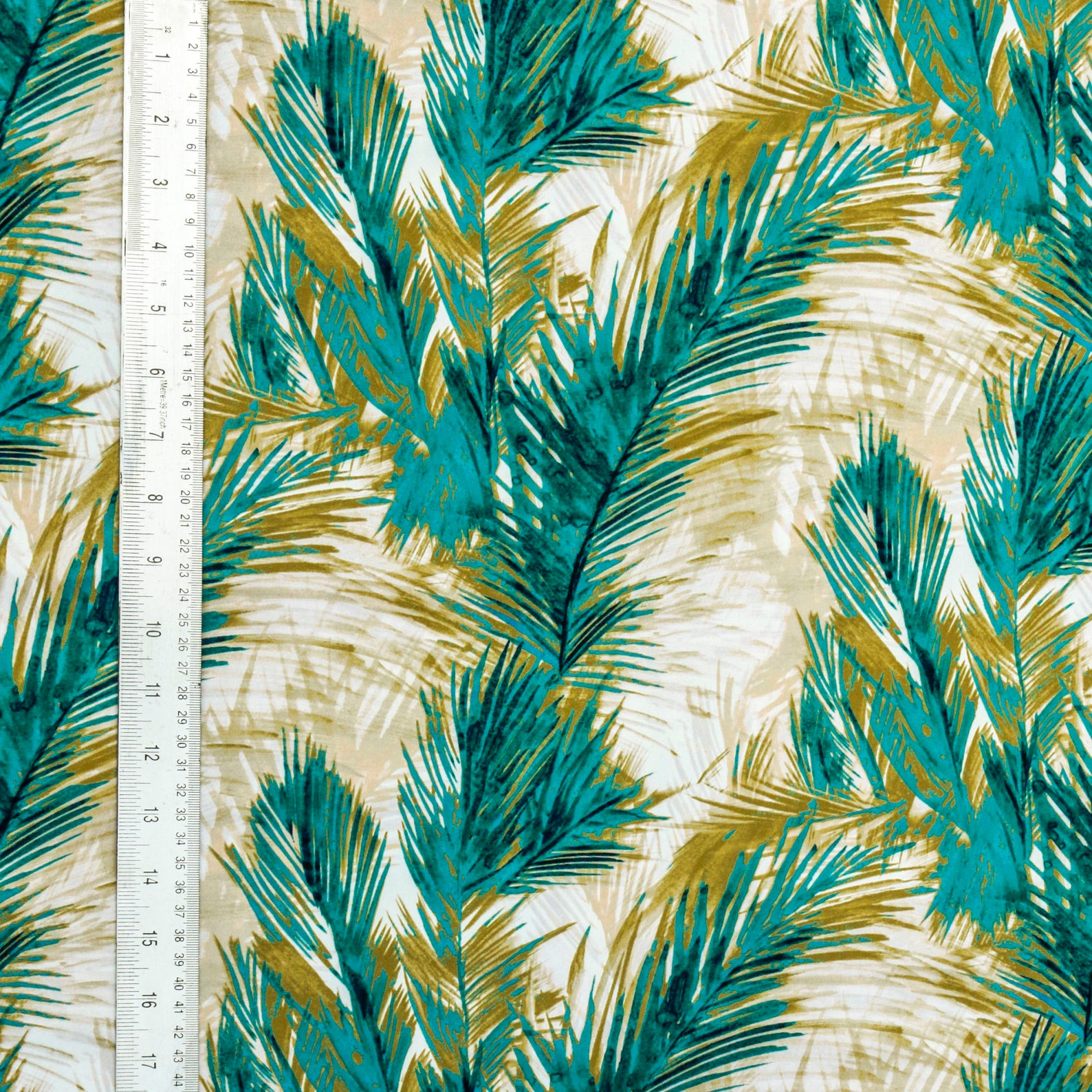 The Green Field Printed Satin Fabric by the Yard / Metre, Printed ...