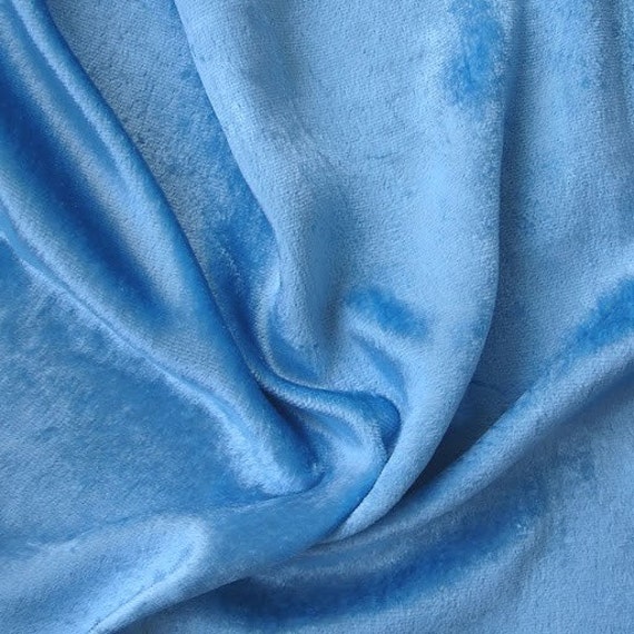 Light Blue Velvet Fabric