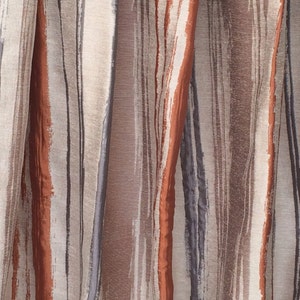 Rusty Stripes Curtain Fabric by the Yard Upholstery Fabric - Etsy