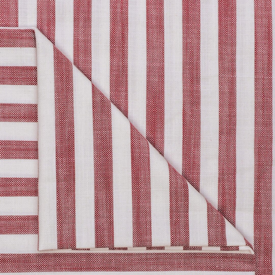 Red Gingham Stripes Cotton Fabric by the Yard / Metre, Woven Upholstery ...
