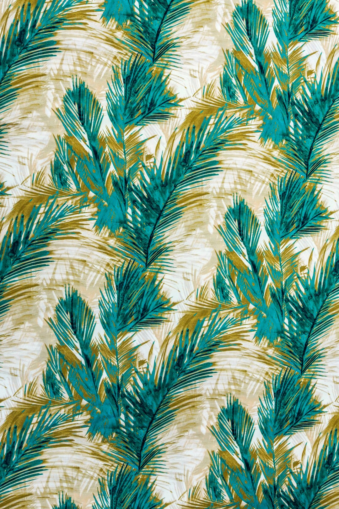 The Green Field Printed Satin Fabric by the Yard / Metre, Printed ...