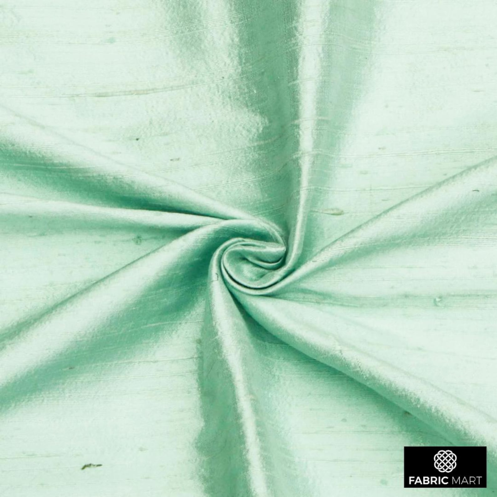 Mint Green 100% Pure Silk Fabric by the Yard / Metre, 41 Inch Pure Silk ...