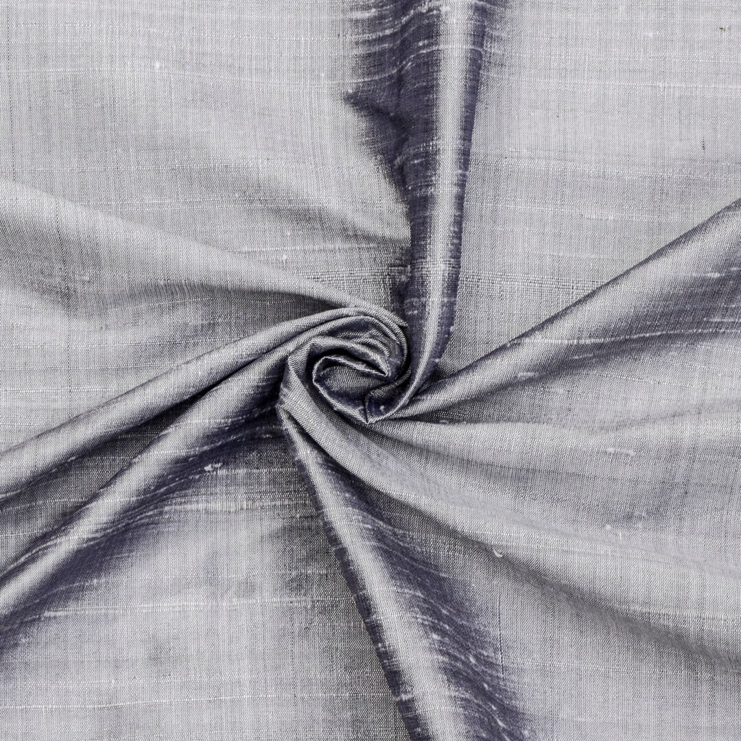 Silver Gray 100% Pure Silk Fabric by the Yard / Metre, 41 Inch Pure ...