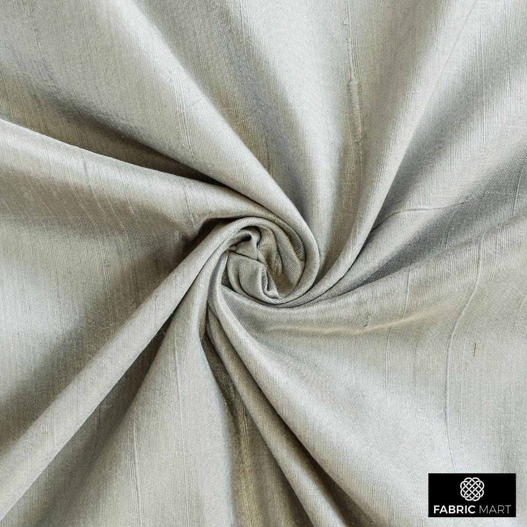Light Gray Silk Fabric by the Yard / Metre, 41 Inch Light Gray Dupioni ...