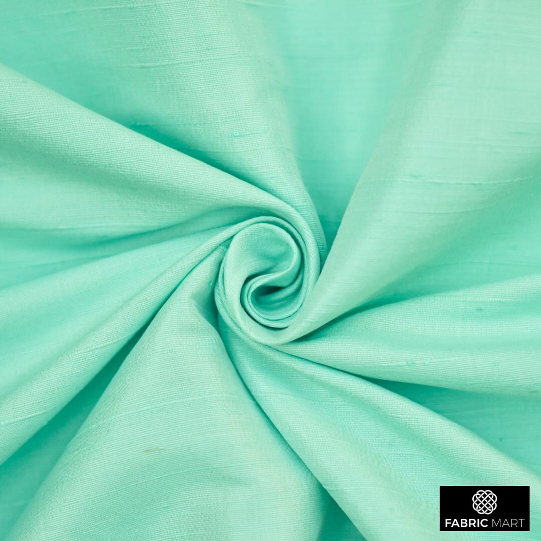 Mint Green Silk Fabric by the Yard / Metre, 41 Inch Mint Green Silk ...