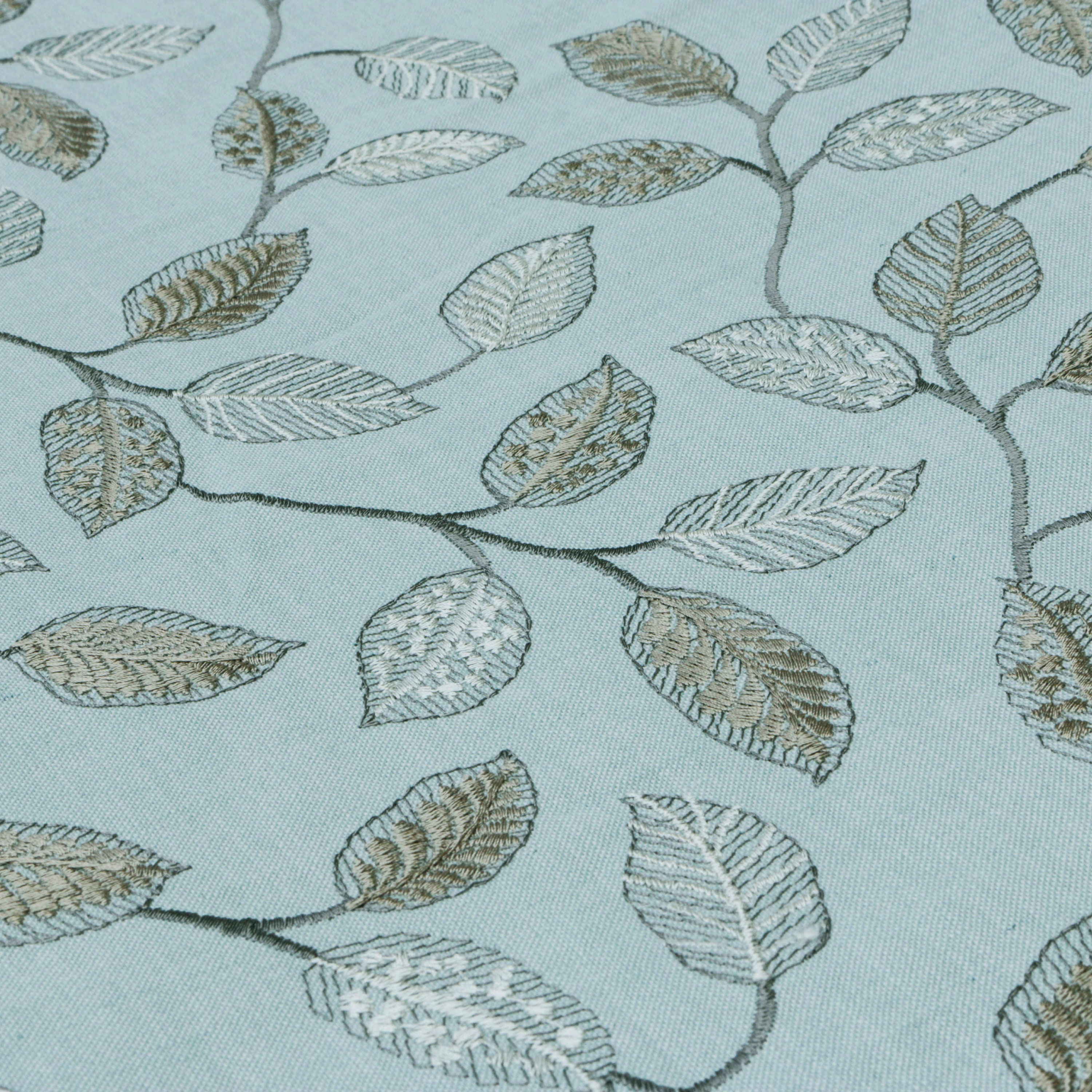 Powder Blue Leaves Fabric by the Yard Cotton Linen - Etsy Canada